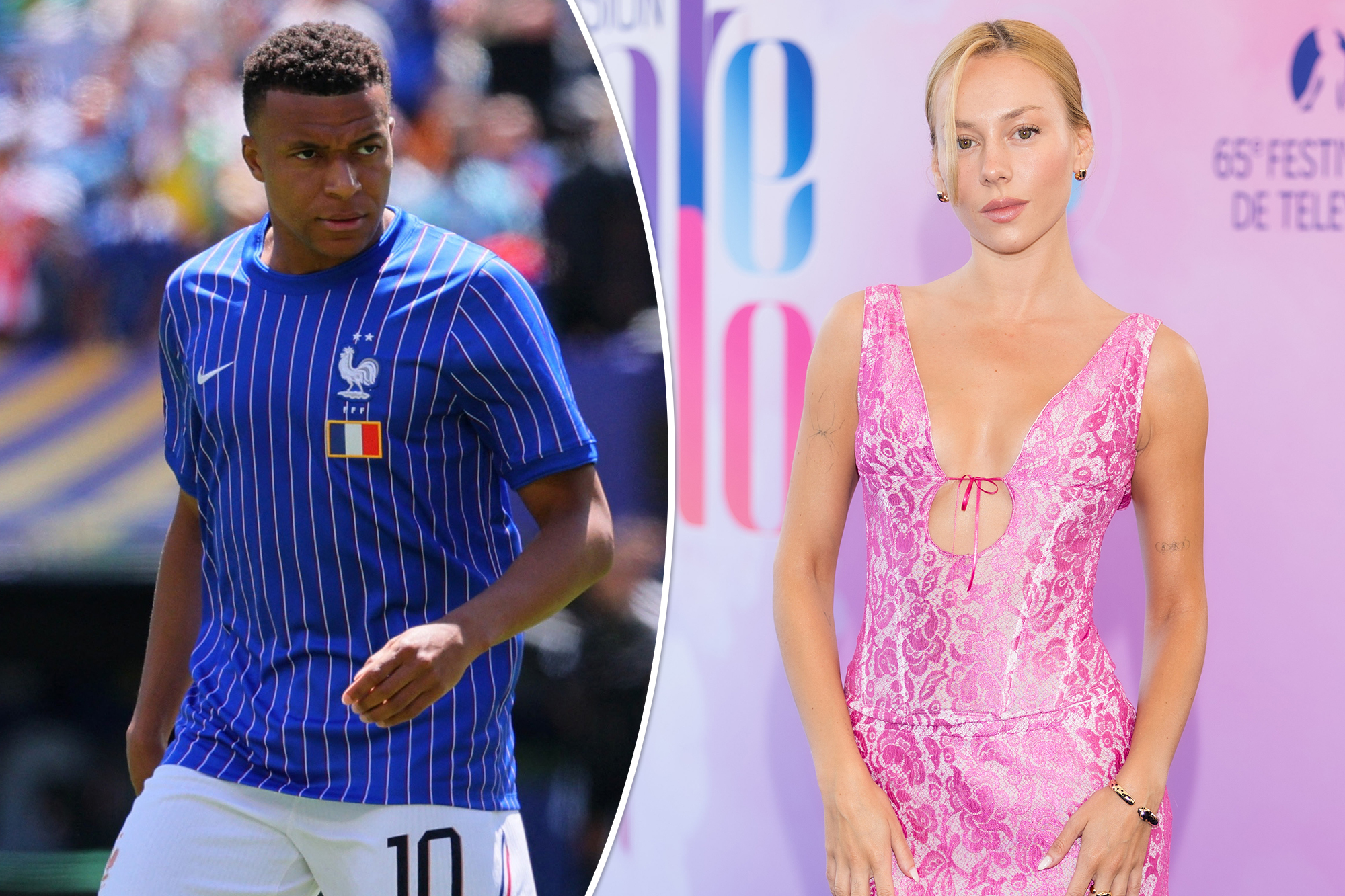 Kylian Mbappe reacts to girlfriend Ester Exposito’s pink dress away ...