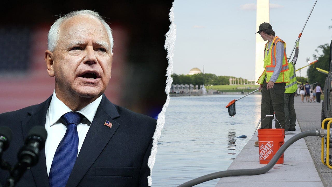 Tim Walz’s jab at Trump over Reflecting Pool draws fraud scandal ...