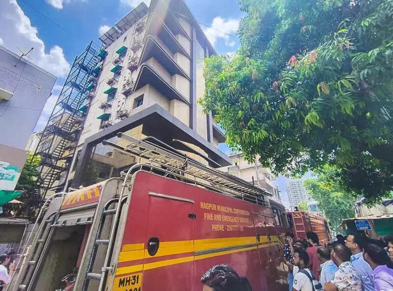 Blaze at seven-storey Ramdaspeth building, fire safety systems fail