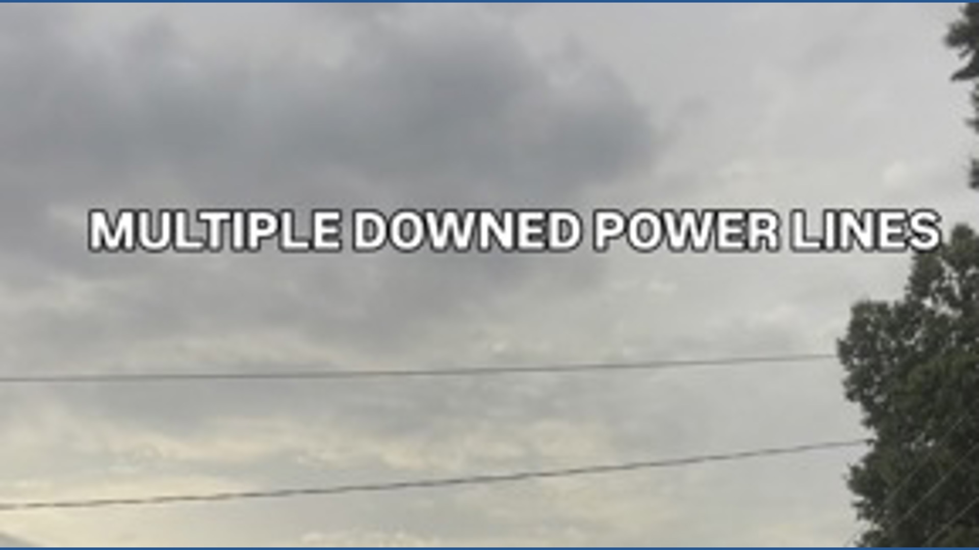 Multiple downed power lines on Old Hollow Road