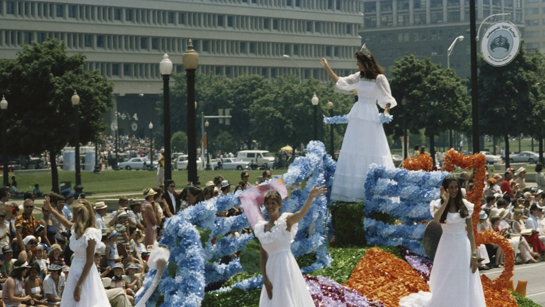 American celebration on parade in Virginia