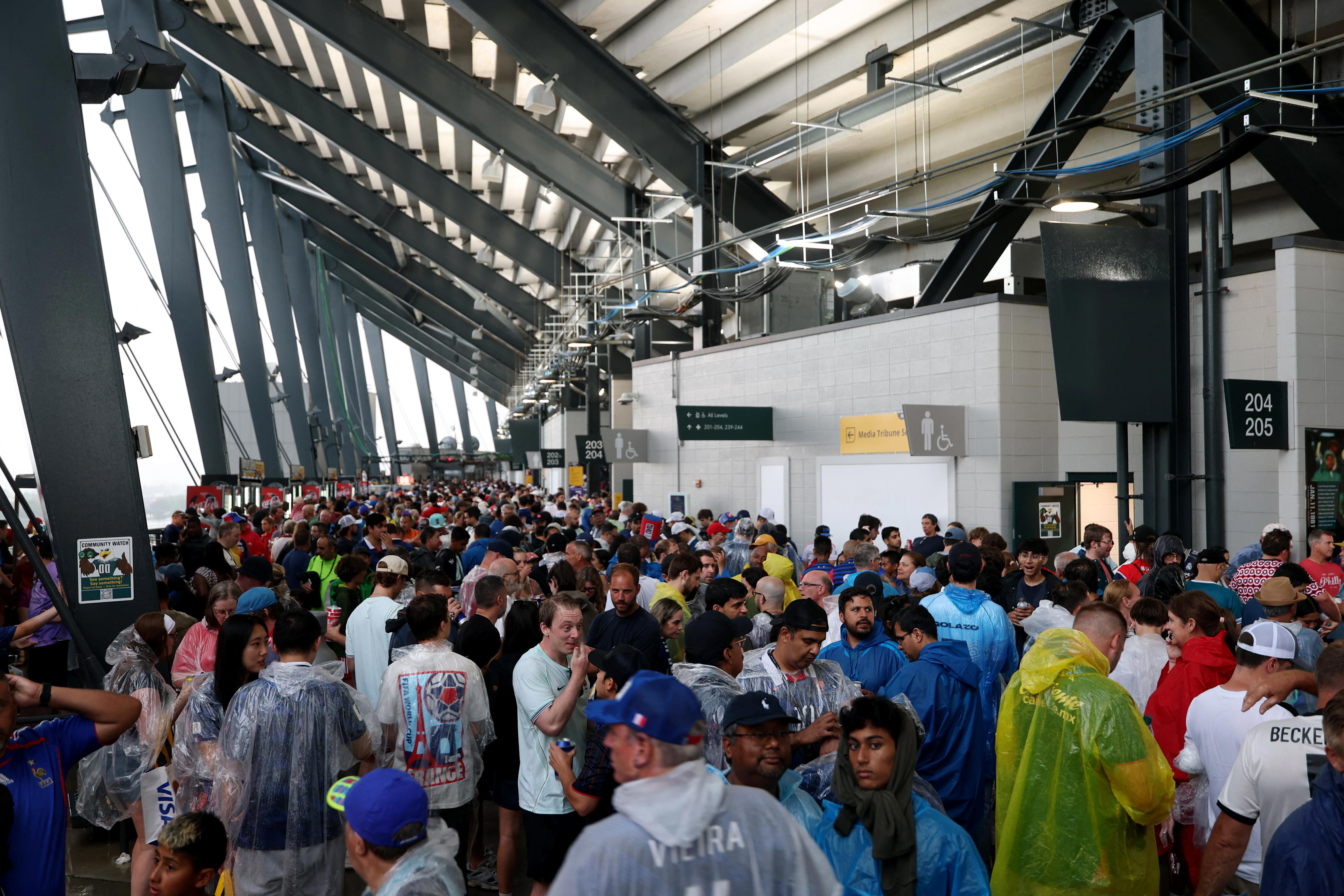 France vs Iraq World Cup match drenched in heavy rainfall