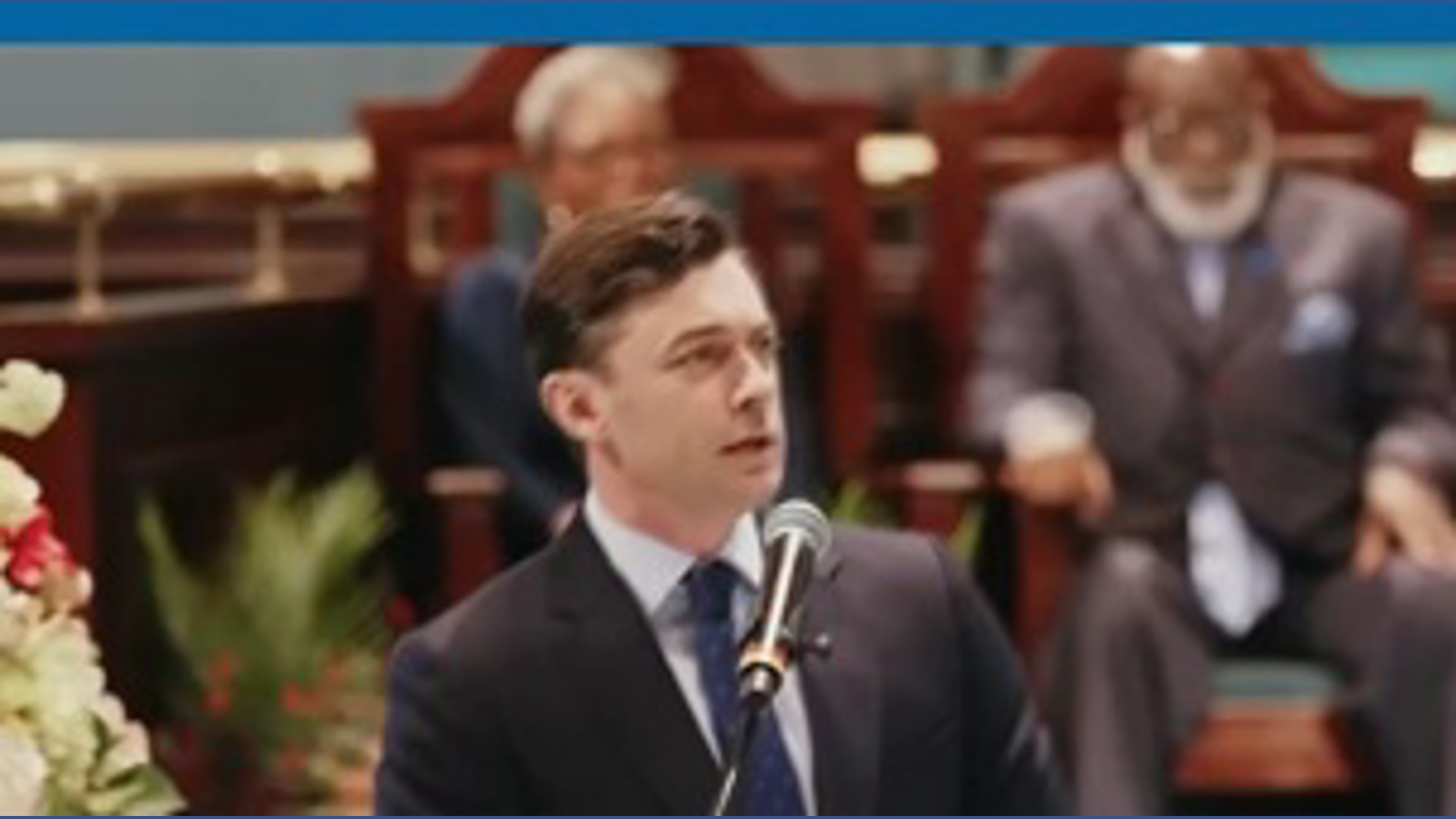 Sen. Jon Ossoff criticizes opponent Rep. Mike Collins