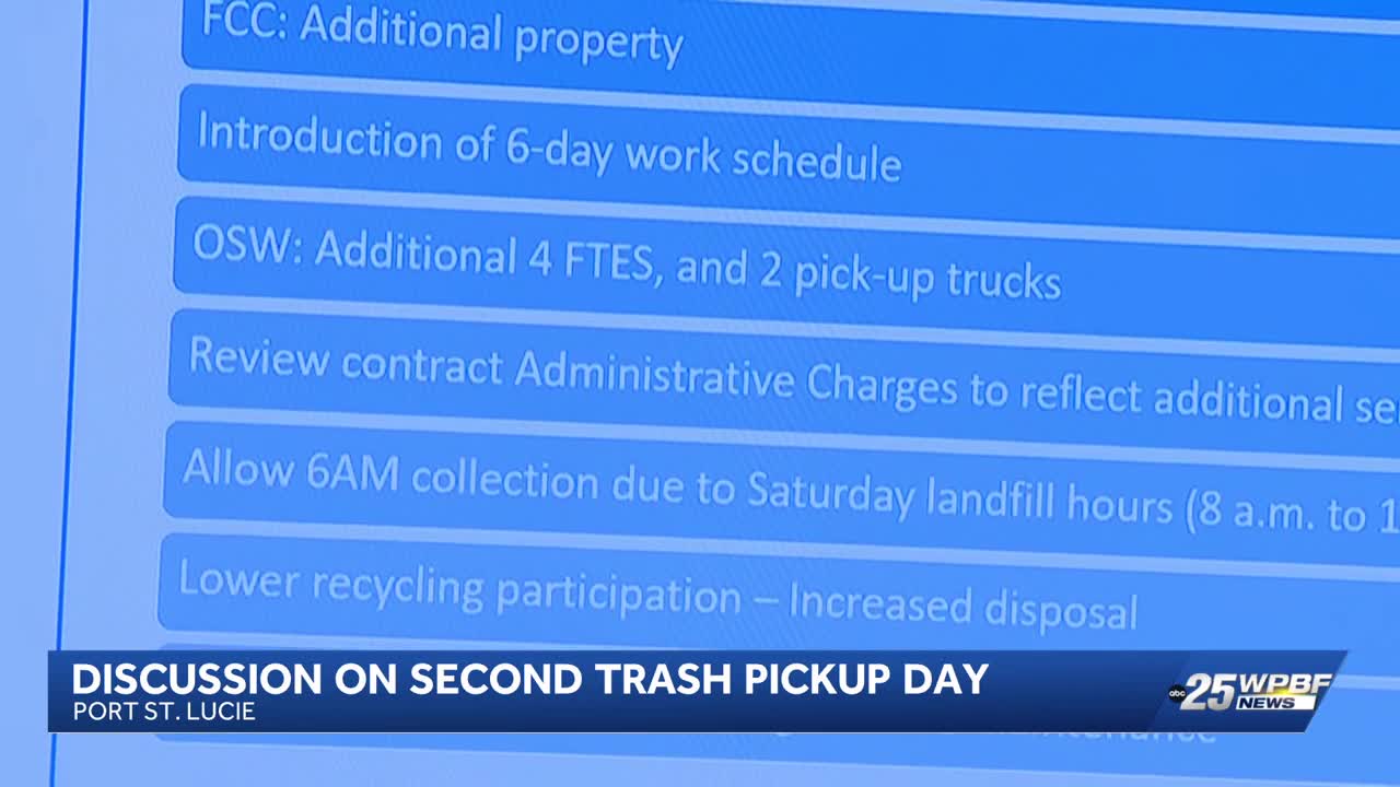 Port St. Lucie City Council approves first reading of increased trash ...