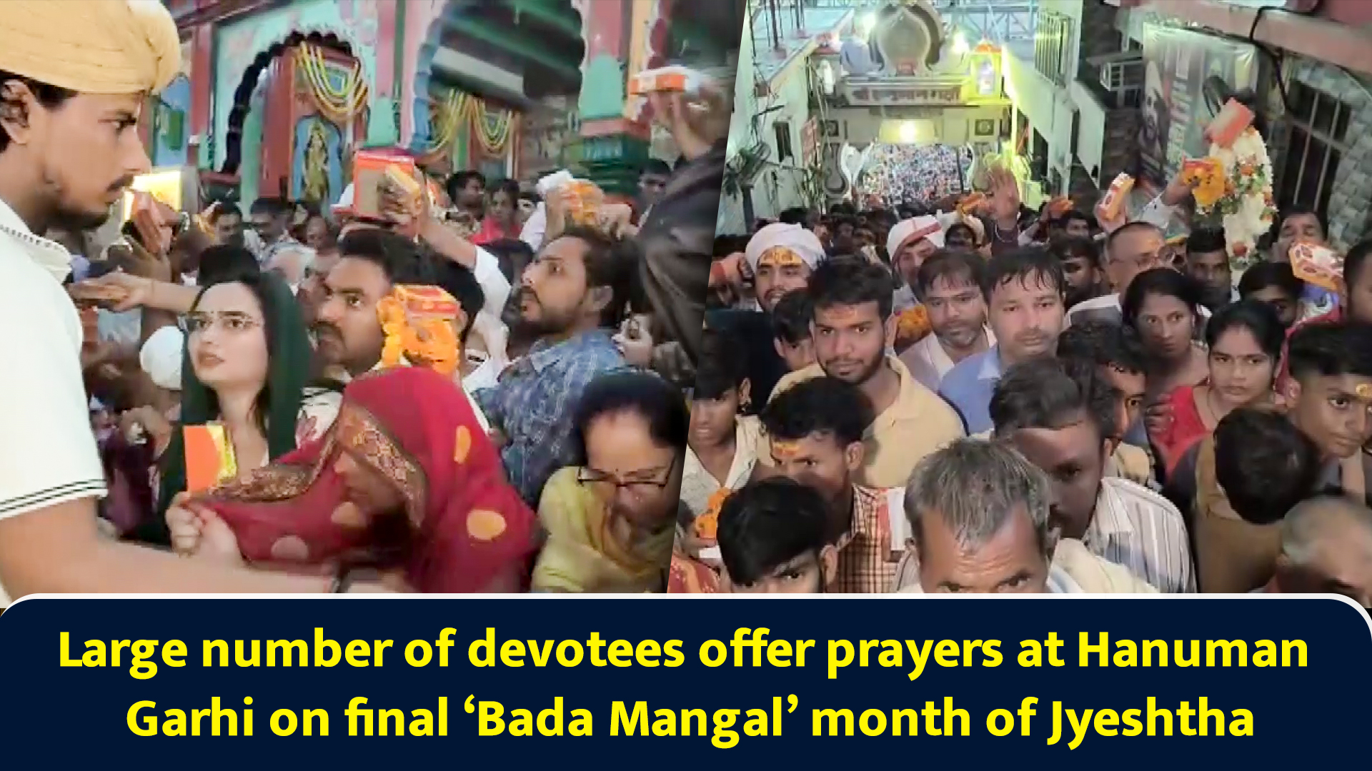 Large number of devotees offer prayers at Hanuman Garhi on final ‘Bada ...