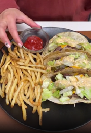 Homemade burger style tacos that are taking over the internet