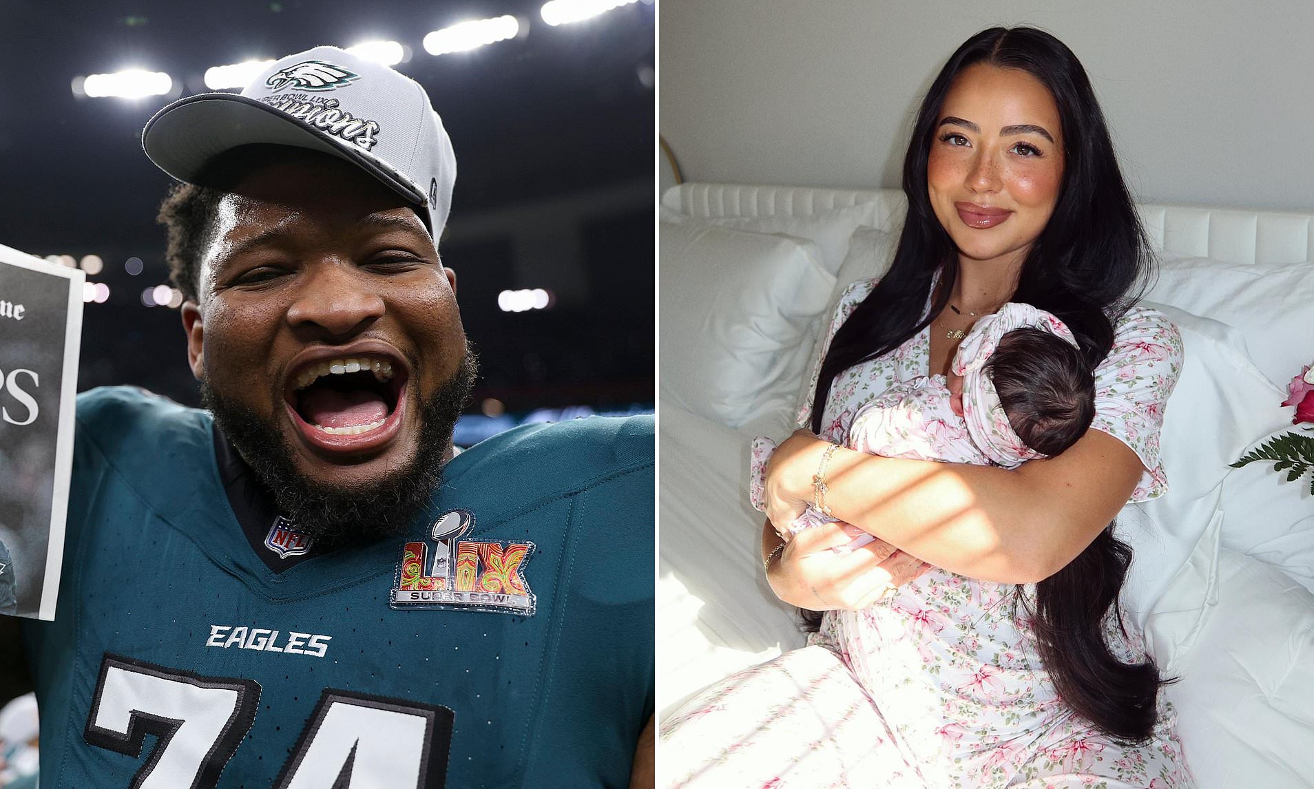 Influencer gives birth one month after being kicked out of NFL star ex ...