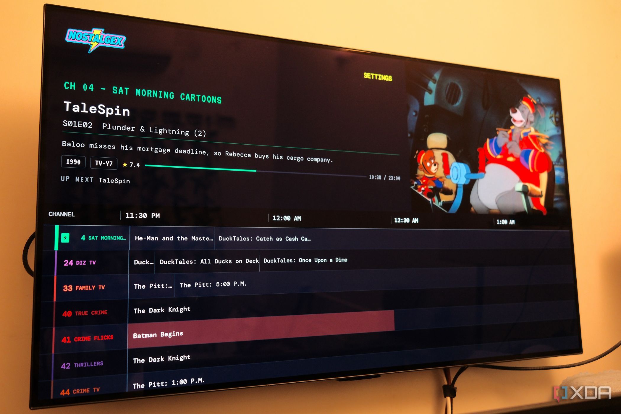 I installed this retro channel guide for Jellyfin, and my media library ...