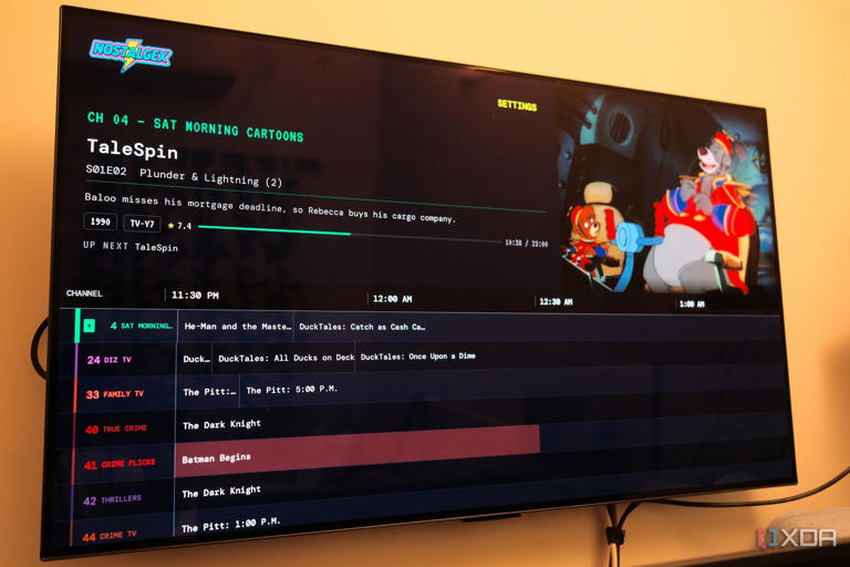 I installed this retro channel guide for Jellyfin, and my media library ...
