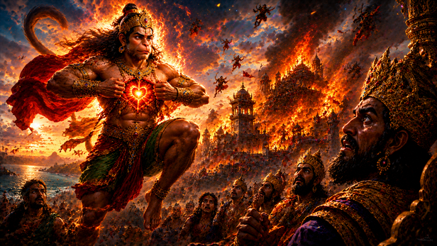 Why Hanuman changed his form three times