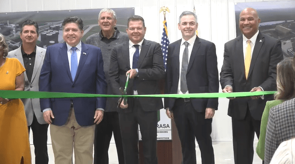Pritzker joins opening of new soybean processing plant in Gilman