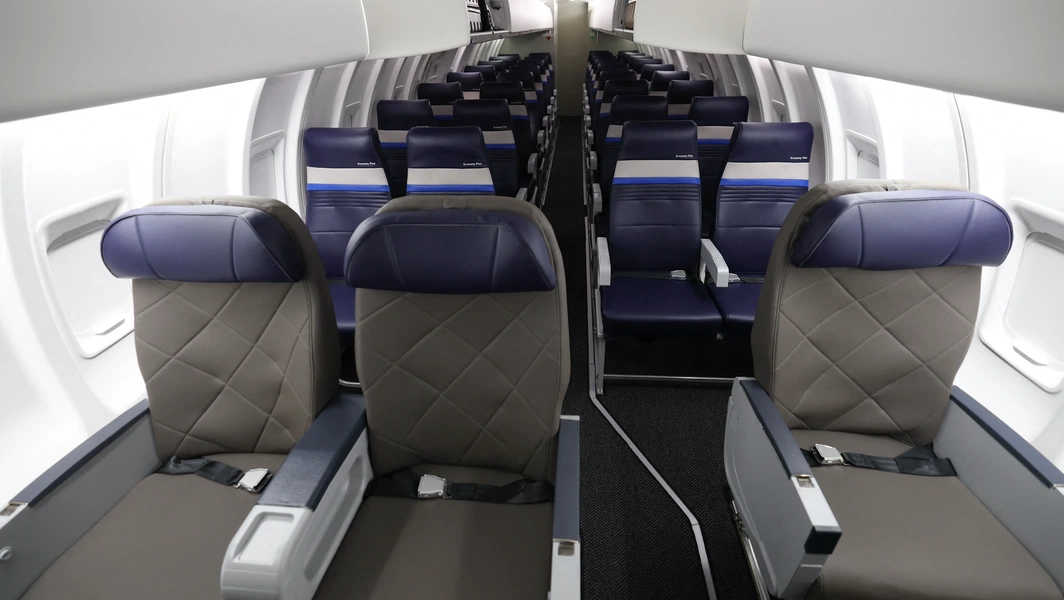 Why airlines prefer blue seats