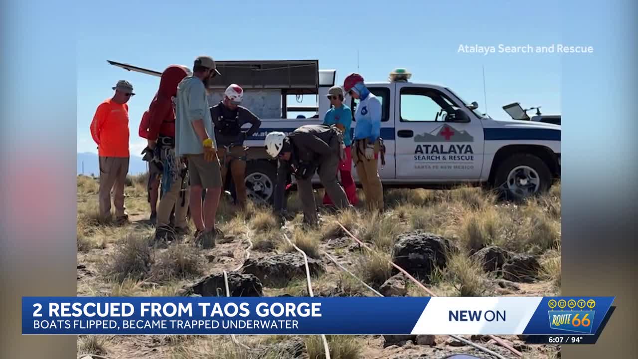 2 rescued from Taos Gorge after canoe flips over