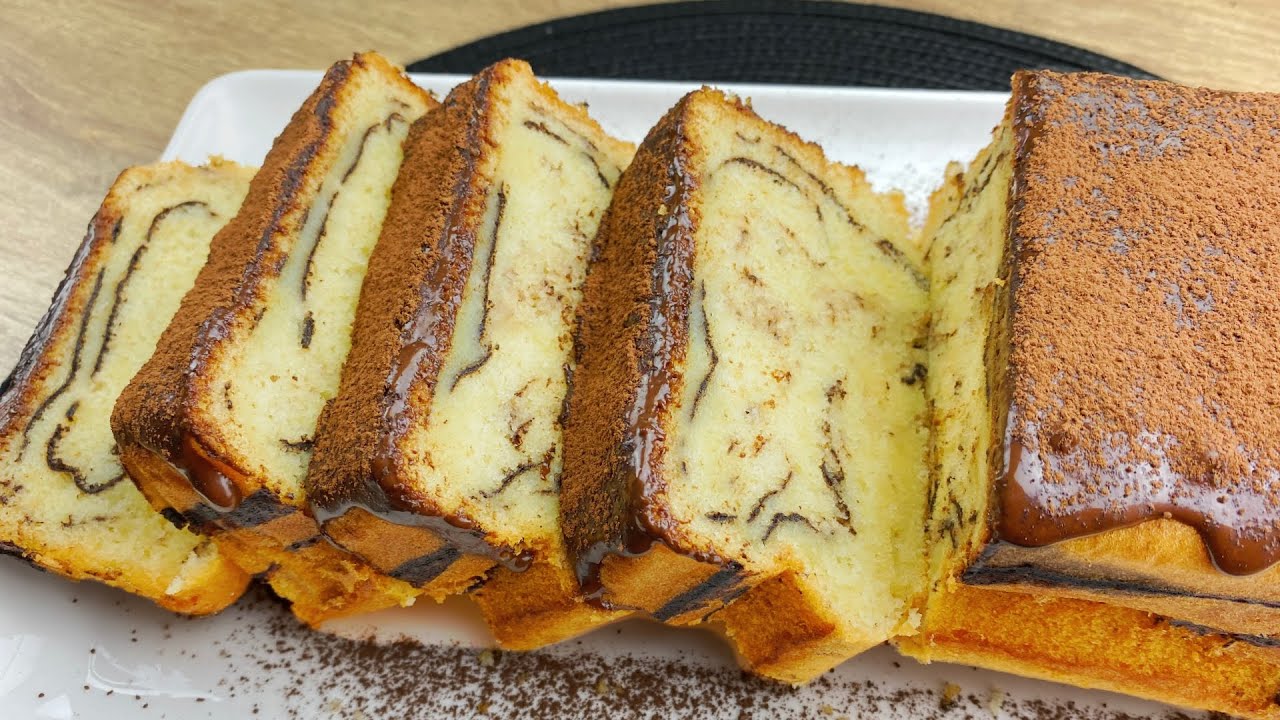Easy homemade marble cake and butter cake recipe