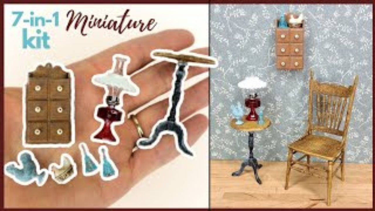 Customizing DIY dollhouse miniature table and accessories kit