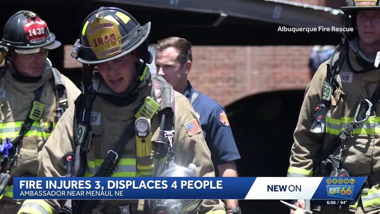 Apartment fire injures 3, displaces 4 people