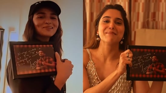 Samay Raina gifts his autograph to Alia Bhatt, Sharvari after India's ...