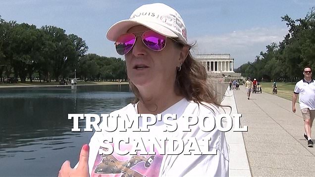 Tourists bash Trump over handling of 'vandalized' reflecting pool