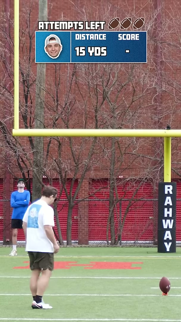 Showing off the leg in this kicking challenge #football #sports #combine