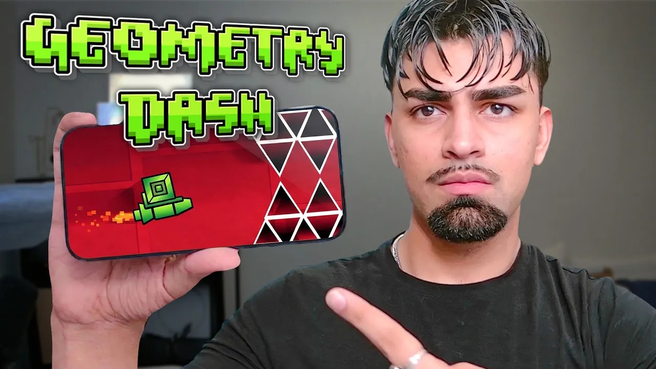 Playing geometry dash for the first time