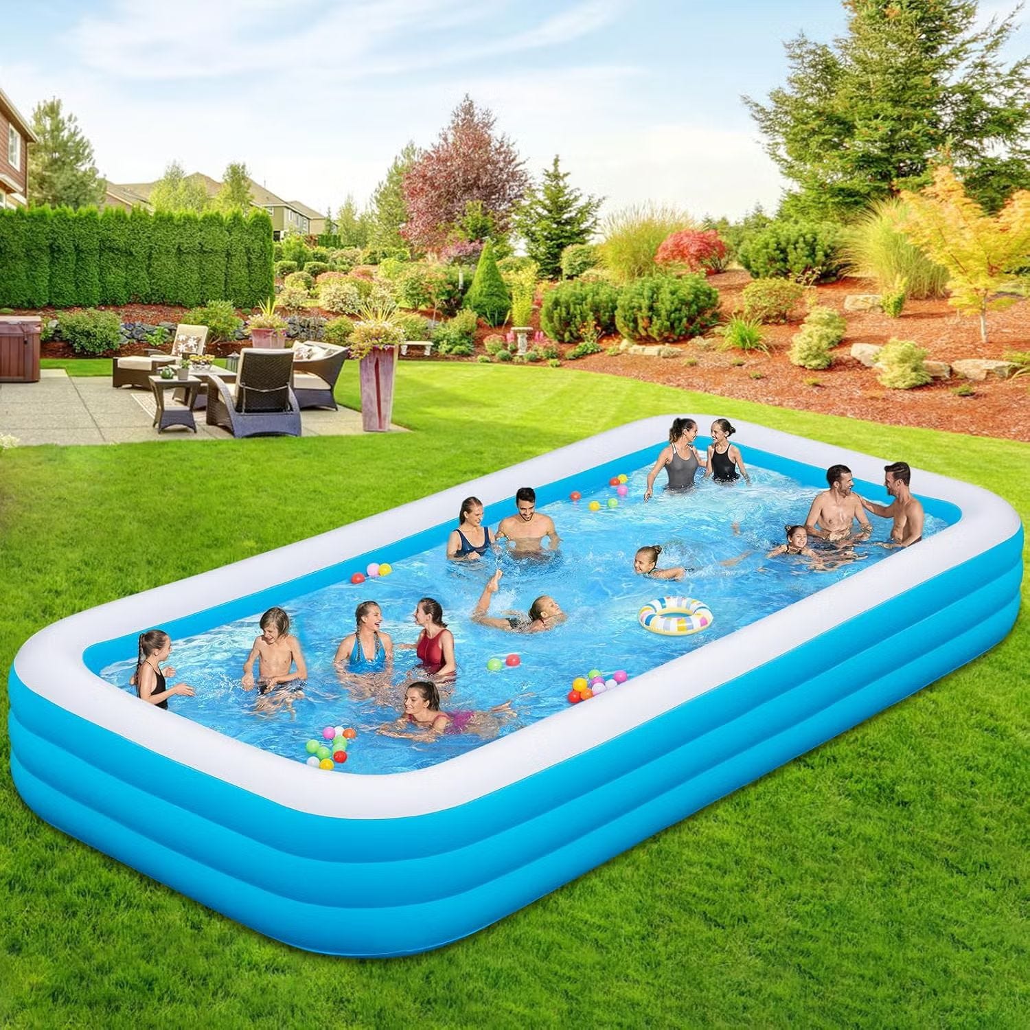 Alex just found the cutest inflatable pool for Sofia's summer adventures