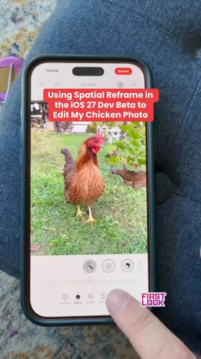 Spatial reframe in the iOS 27 DEV beta