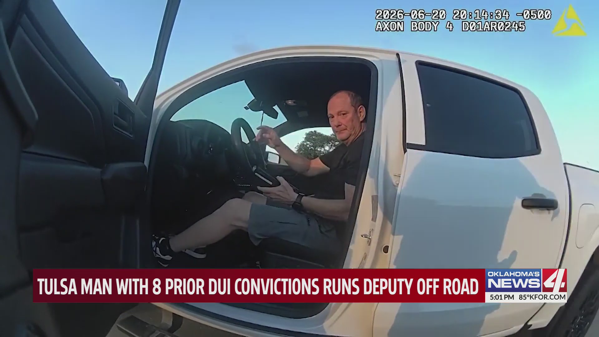 Tulsa man with 8 prior DUI convictions runs deputy off road
