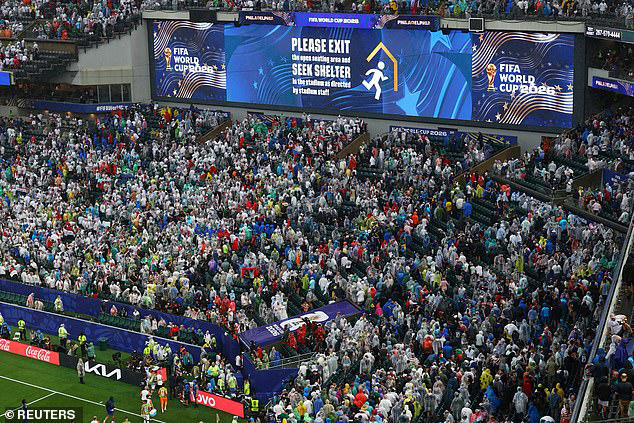 France vs Iraq delayed for over two hours with fans evacuated as storms ...