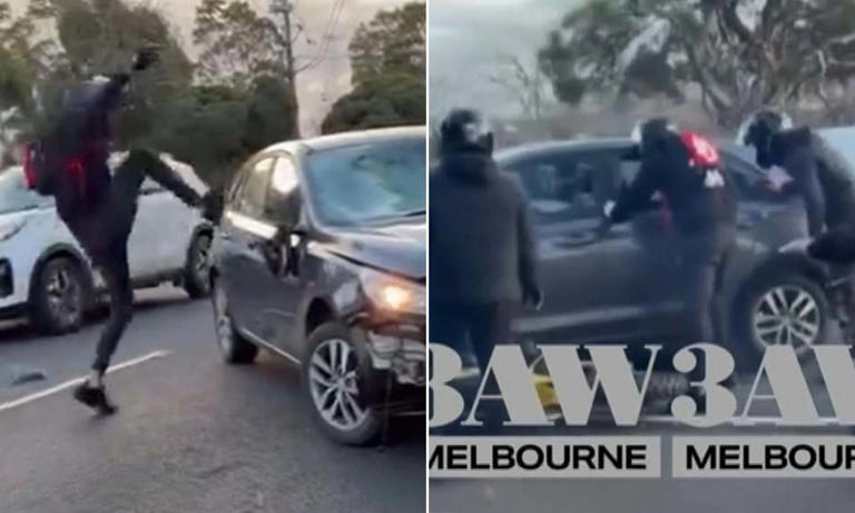 Fifty motorcyclists cause chaos in Melbourne before a crash with a ...