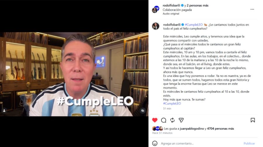 La especial propuesta de Rodolfo Barili y Telefe por el cumpleaños de ...