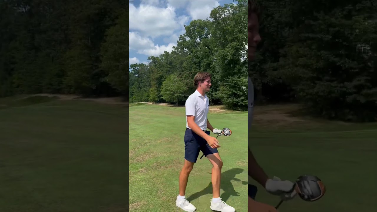 Playing left handed! Part 2 #golf #shorts