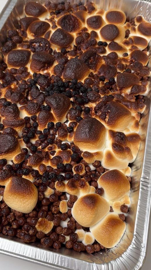 Crunchy cocoa puff krispies dessert everyone loves