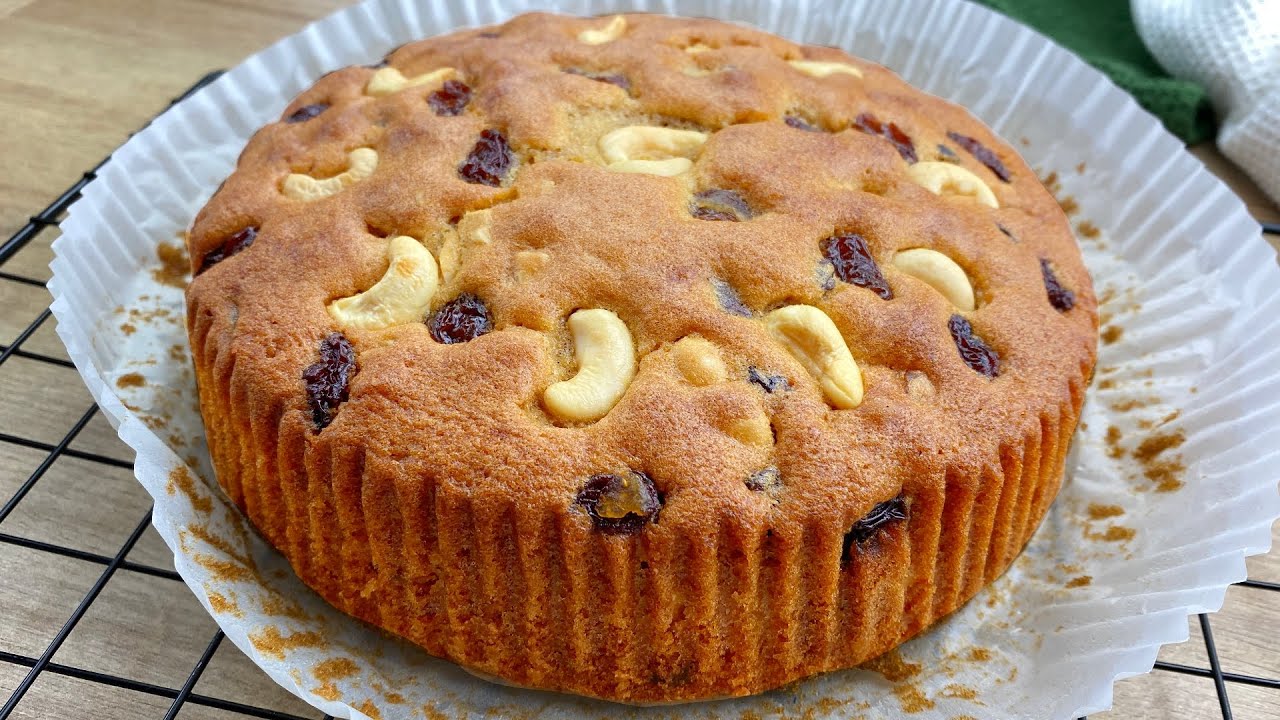 Simple homemade fruit cake moist and fluffy bake