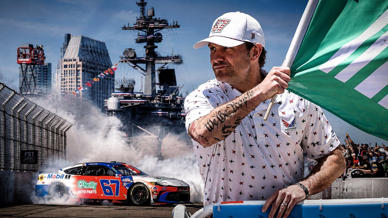 Just in: Pete Hegseth waves green flag at historic NASCAR race on naval ...