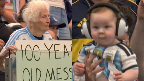 Lionel Messi unites all age-groups; 100-year-old woman and toddler ...