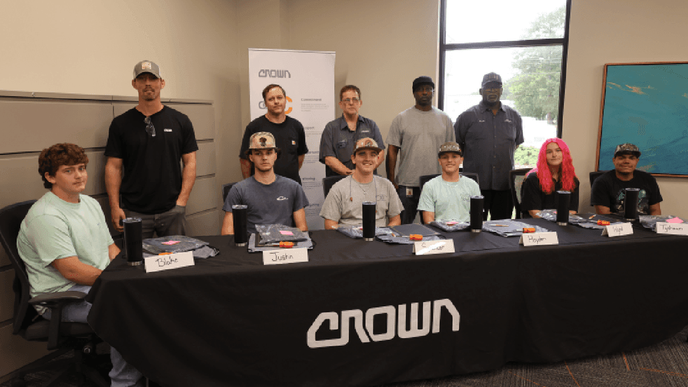 Six LCPS graduates sign full-time job offers with Crown Equipment