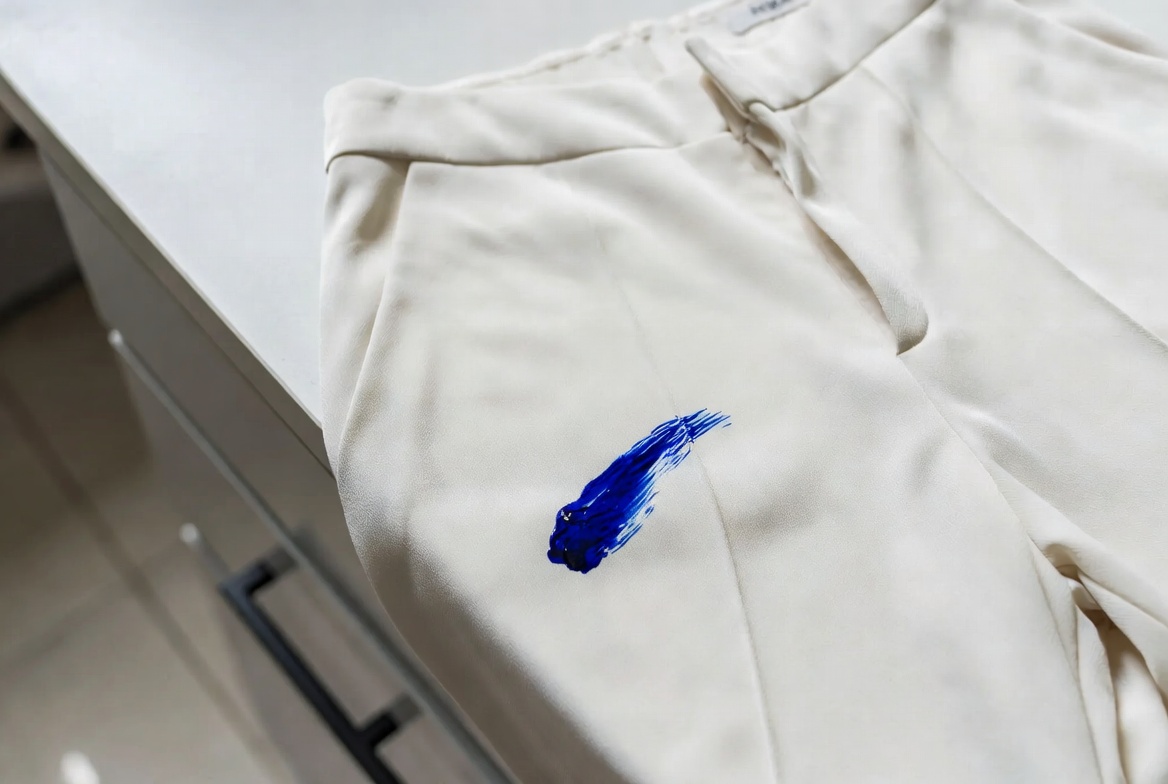 Come smacchiare la biro dai pantaloni bianchi