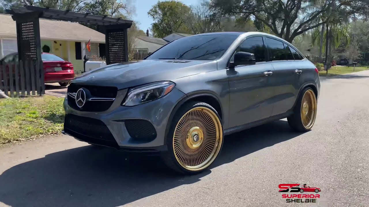 First ever Mercedes GLE AMG on gold 26" Forgiato wire wheels - Superior ...