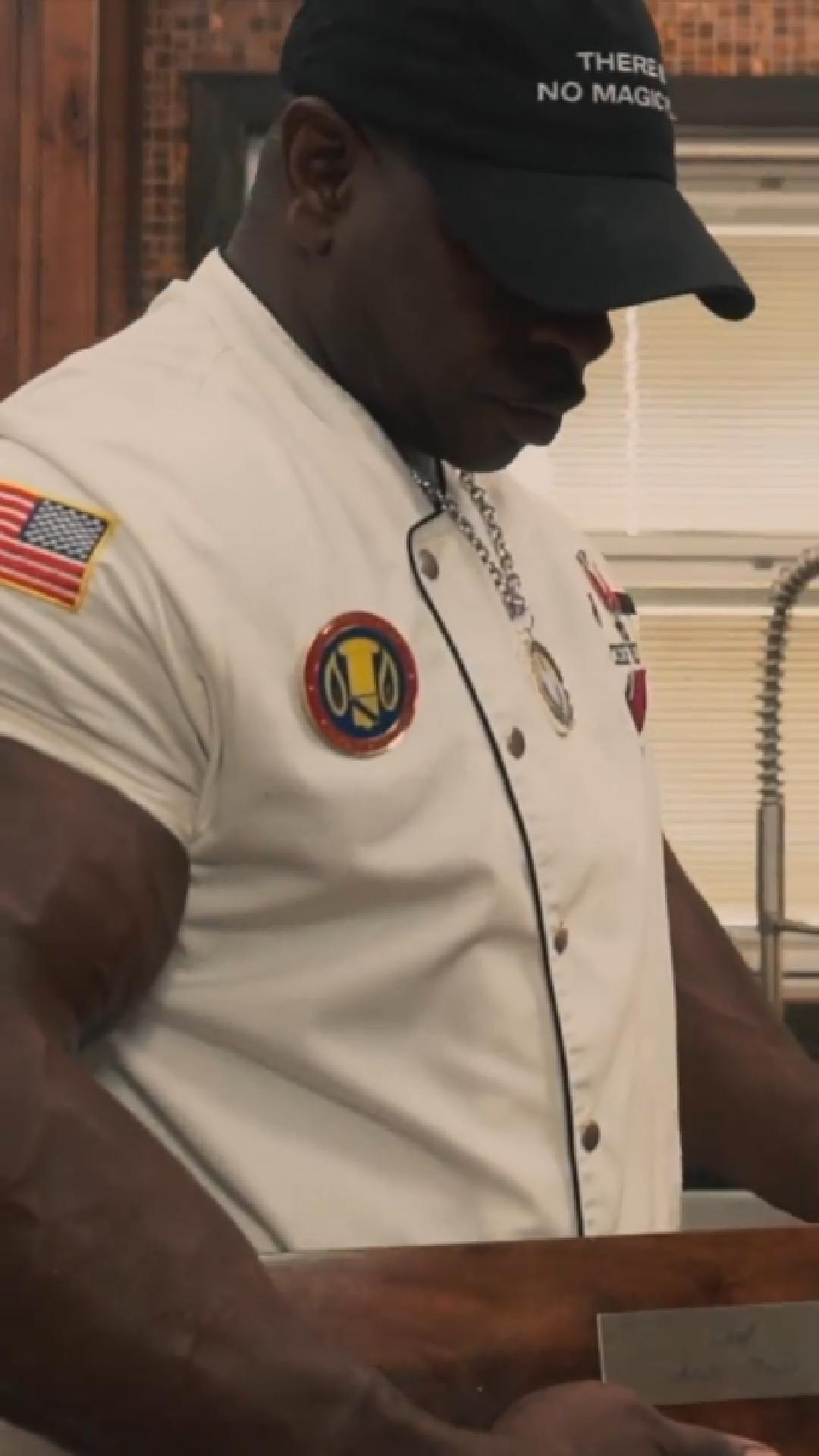 Chef Rush’s knife skills are on another level