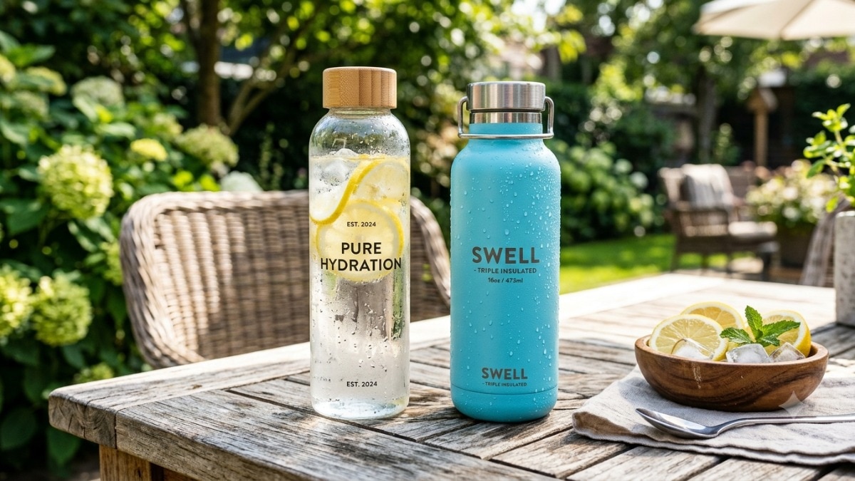 Glass water bottles vs steel bottles: Which is better for summer hydration?