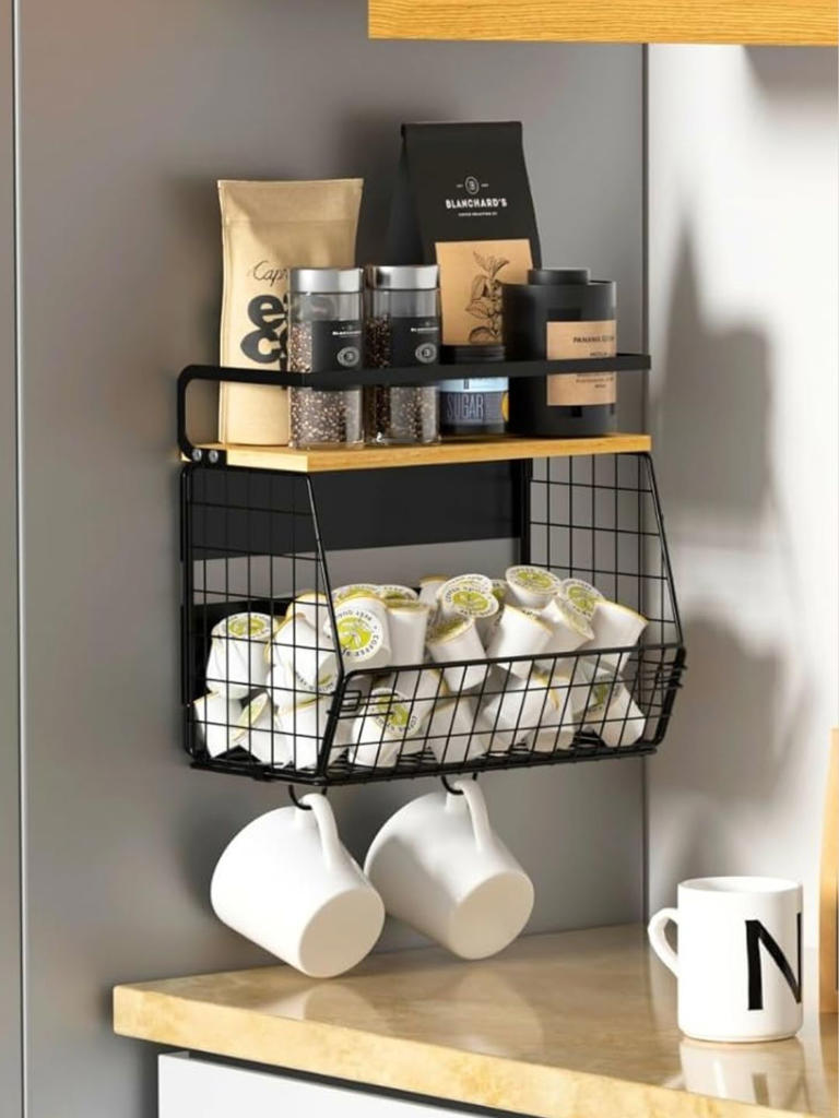 These magnetic baskets add way more storage to a tiny kitchen — you can ...