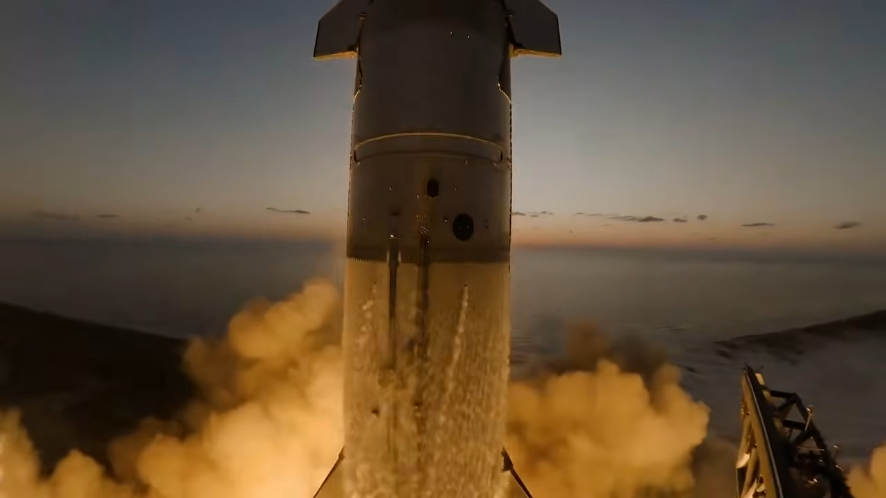 Watch a 232-foot rocket fall from space - then get caught mid-air