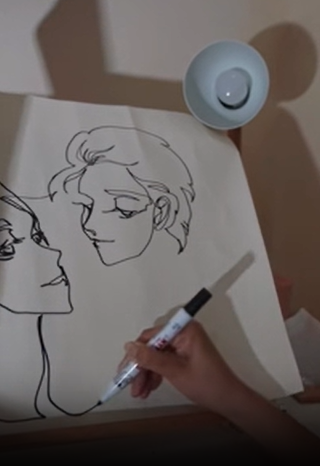 Menggambar one line art paling mudah untuk pemula step by step teknik ...