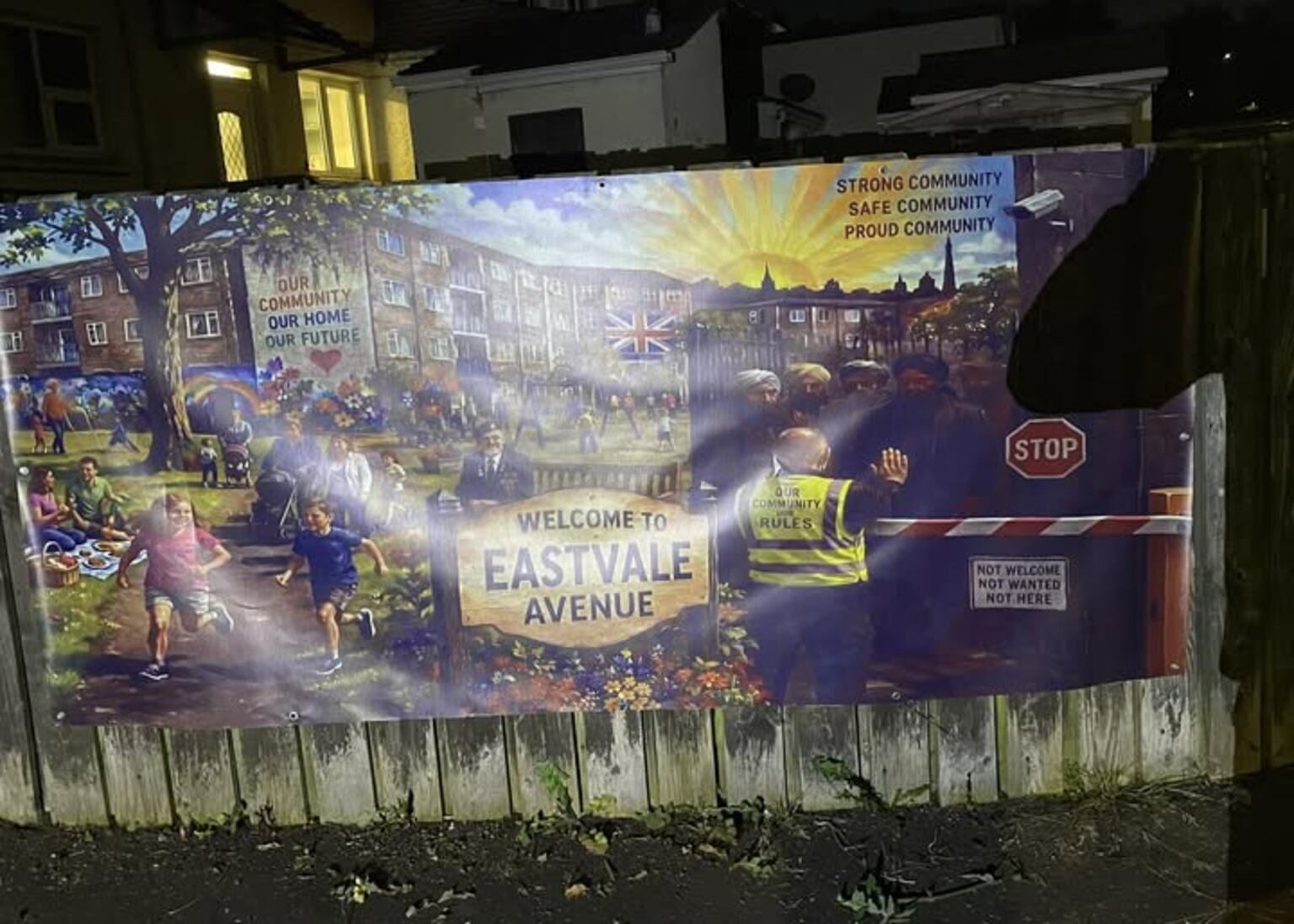 Anti-Muslim sign appears in a second Tyrone area