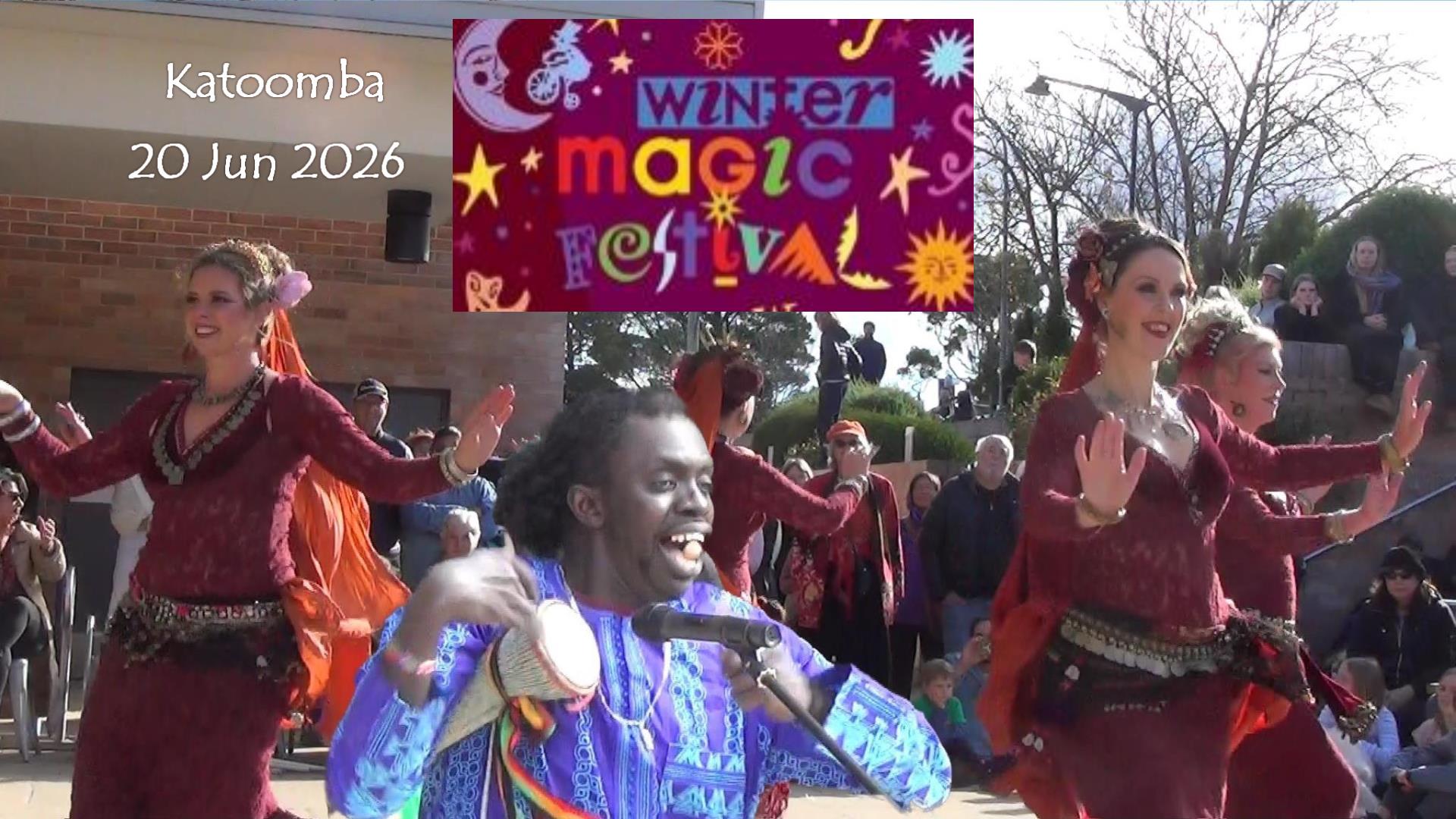 Winter Magic Festival Katoomba 2026 part 3 caravan belly dancers, Lucky ...