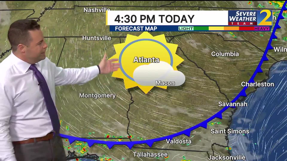 Rain moves out, drier air moves in
