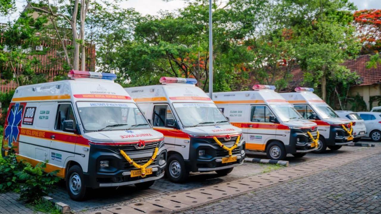 In photos Goa CM flags off 4 ambulances for highway medical response