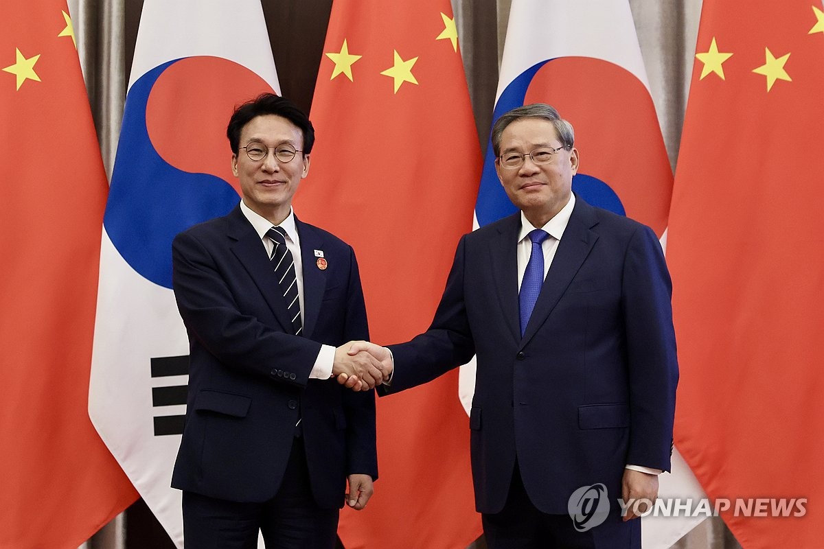 S Korean PM meets Chinese premier