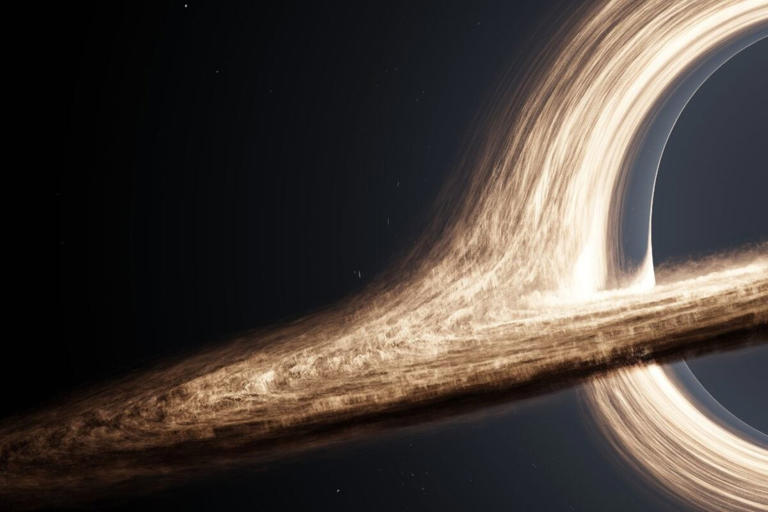 A monster black hole is literally twisting reality