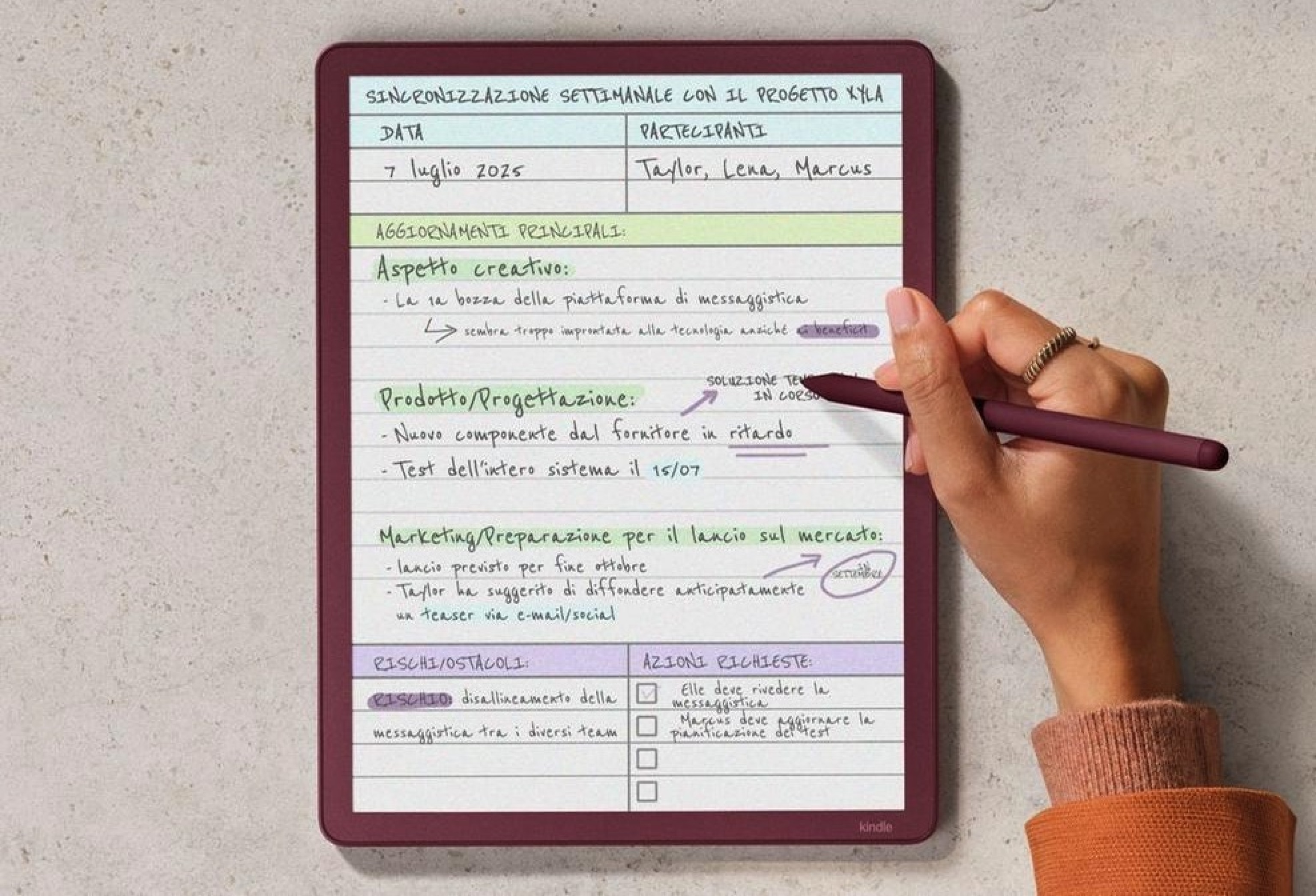 Oltre il bianco e nero, la prova del Kindle Scribe Colorsoft